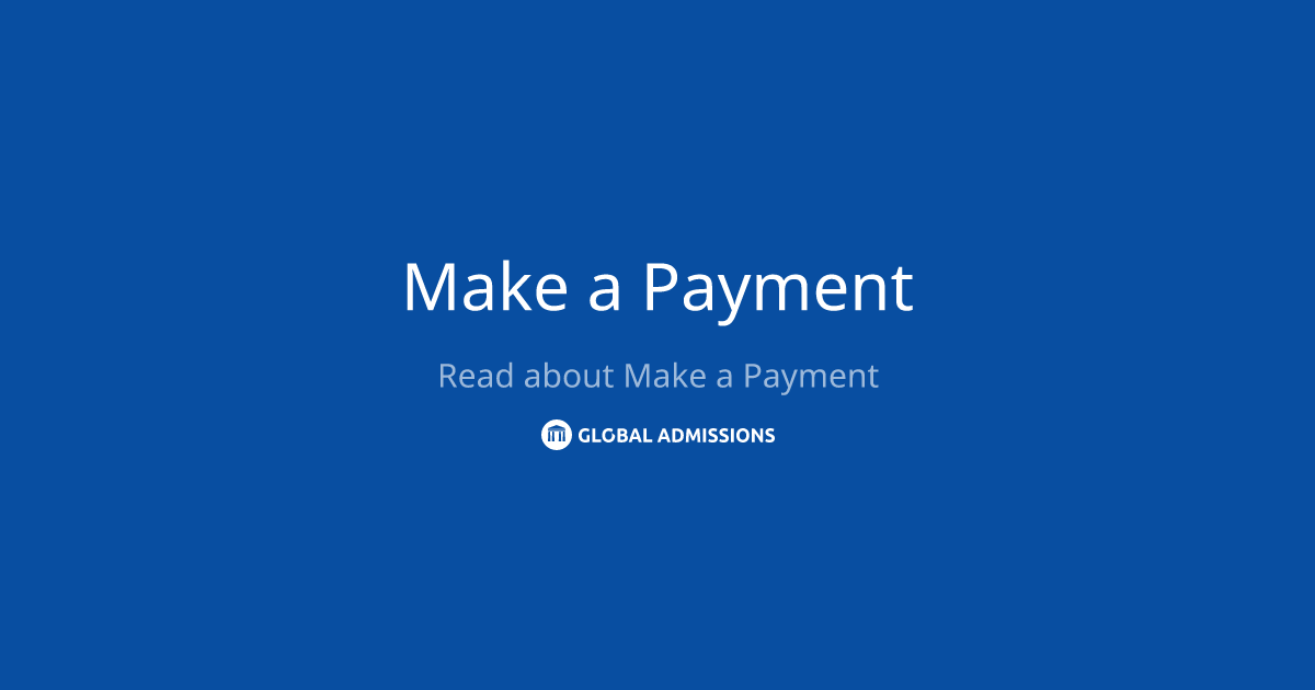 Make a Payment | Global Admissions