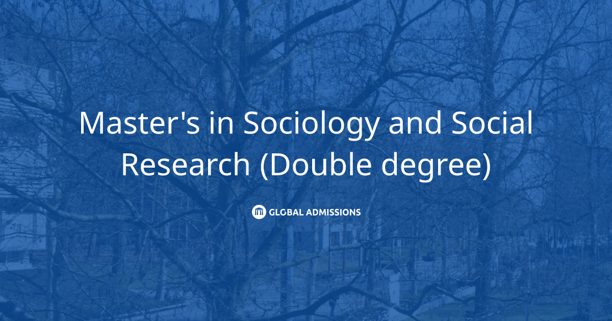 Master's in Sociology and Social Research (Double degree) at Tilburg University | Global Admissions