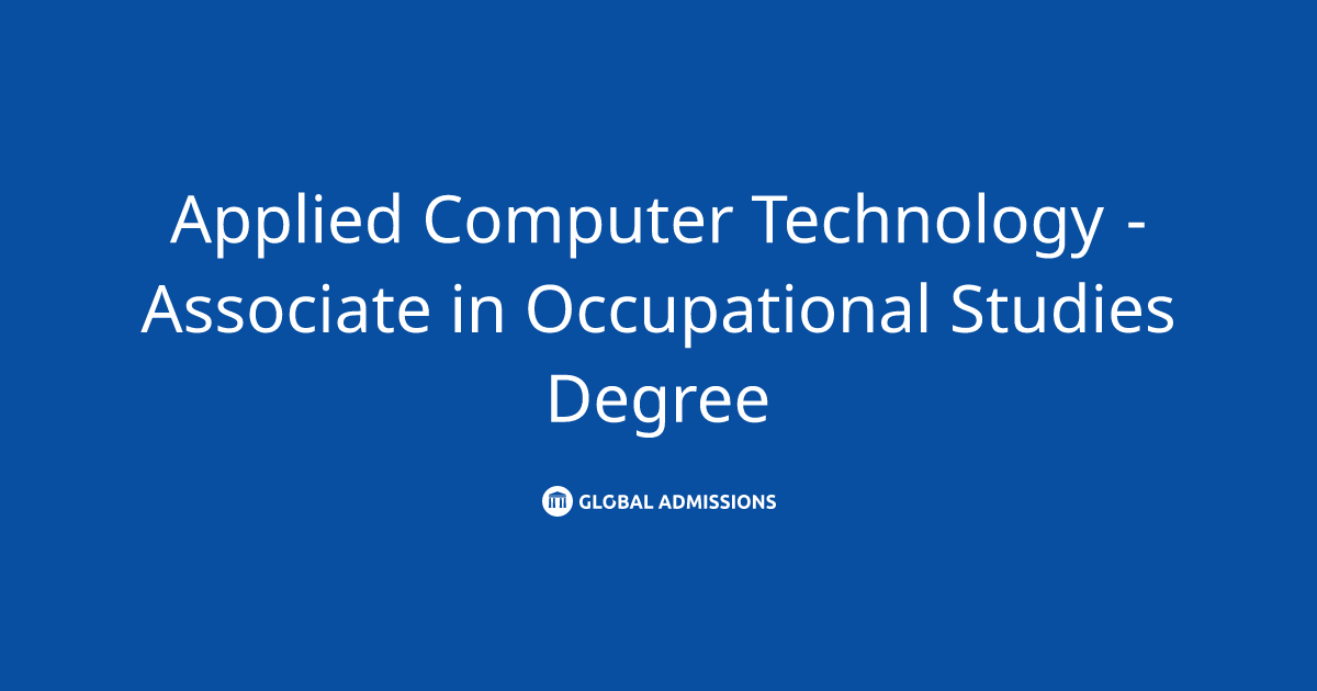 Applied Computer Technology - Associate in Occupational Studies Degree ...