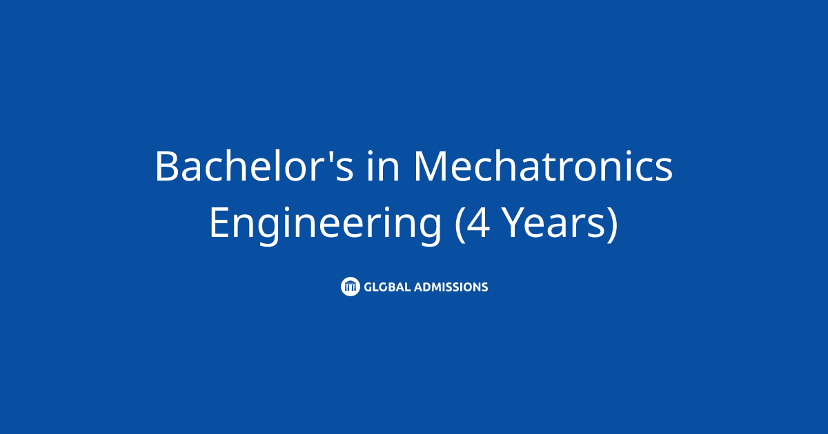 Bachelor's in Mechatronics Engineering (4 Years) at Eastern ...