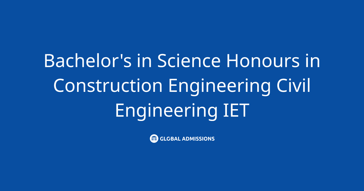 Bachelor's in Science Honours in Construction Engineering Civil ...