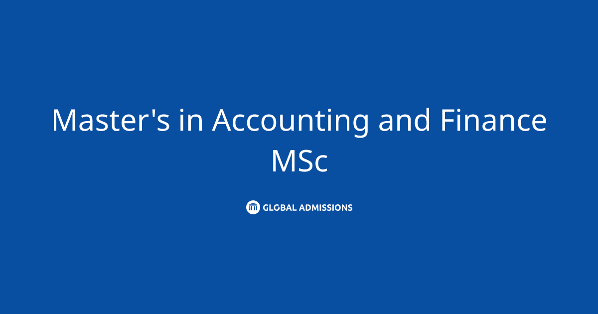Master's in Accounting and Finance MSc at Cranfield University, England | Global Admissions