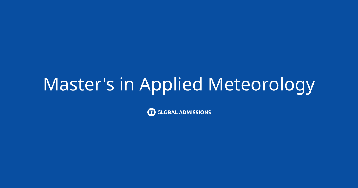 Master's in Applied Meteorology at University of Reading | Global ...
