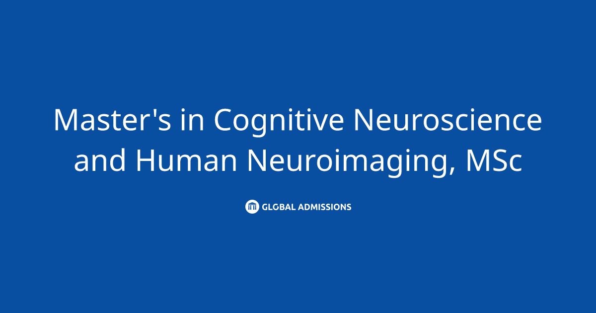 Master's in Cognitive Neuroscience and Human Neuroimaging, MSc at The ...