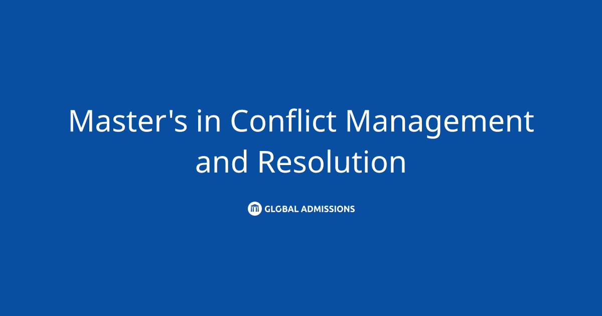 Master's in Conflict Management and Resolution at James Cook University ...
