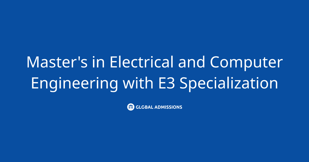 Master's in Electrical and Computer Engineering with E3 Specialization at Illinois Institute of ...
