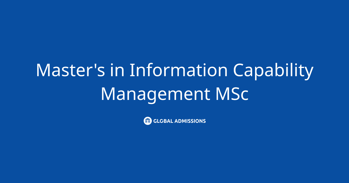 Master's in Information Capability Management MSc at Cranfield ...