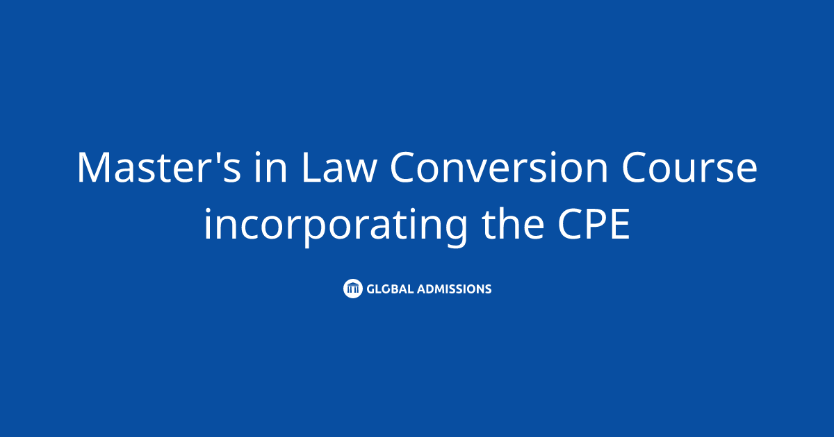 Master's in Law Conversion Course incorporating the CPE at London South ...