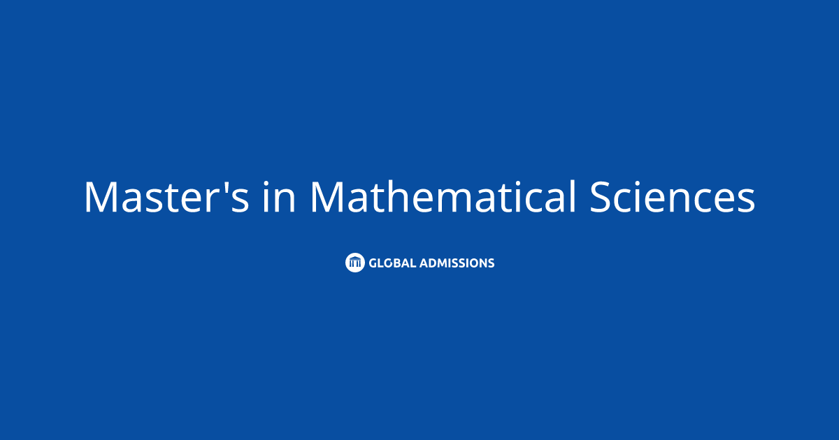 Master's in Mathematical Sciences at University of the Witwatersrand ...