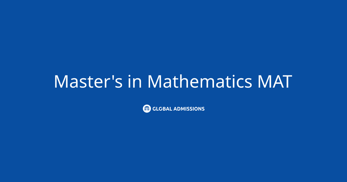 Master's in Mathematics MAT at University of Cincinnati | Global Admissions