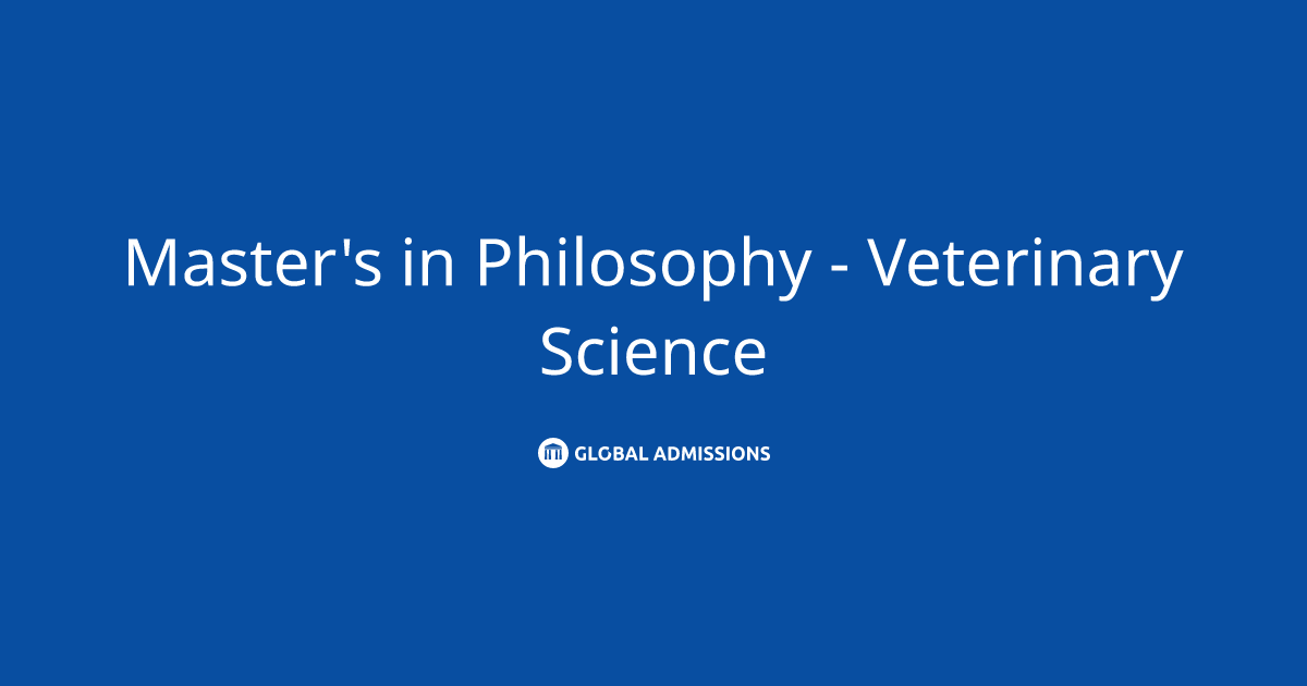 Master's in Philosophy - Veterinary Science at University of Melbourne | Global Admissions