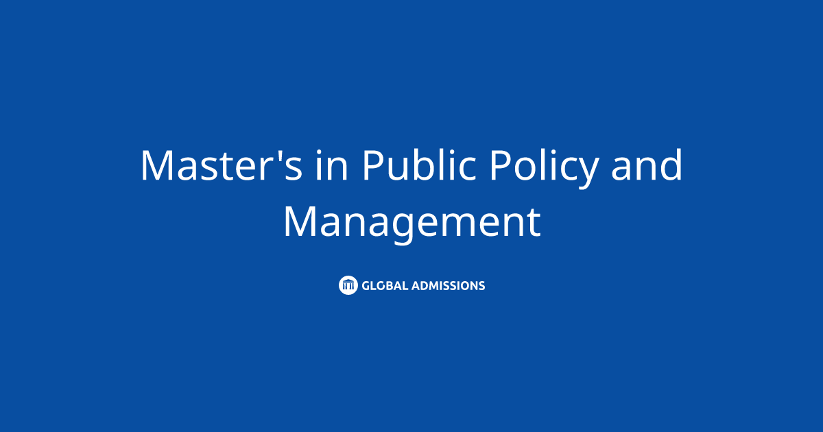 Master's in Public Policy and Management at Carnegie Mellon University ...