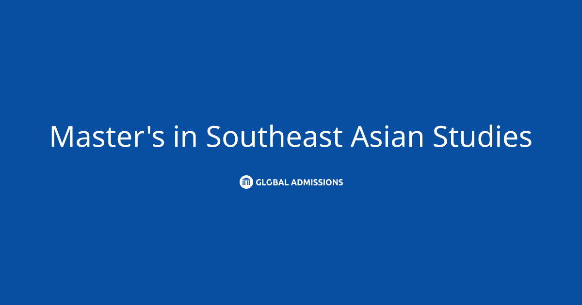 Master's in Southeast Asian Studies at Chulalongkorn University ...