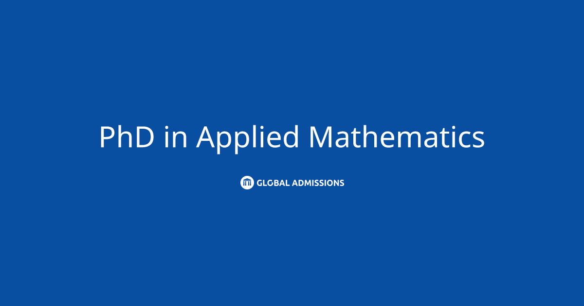 PhD in Applied Mathematics at King Mongkuts University of Technology ...