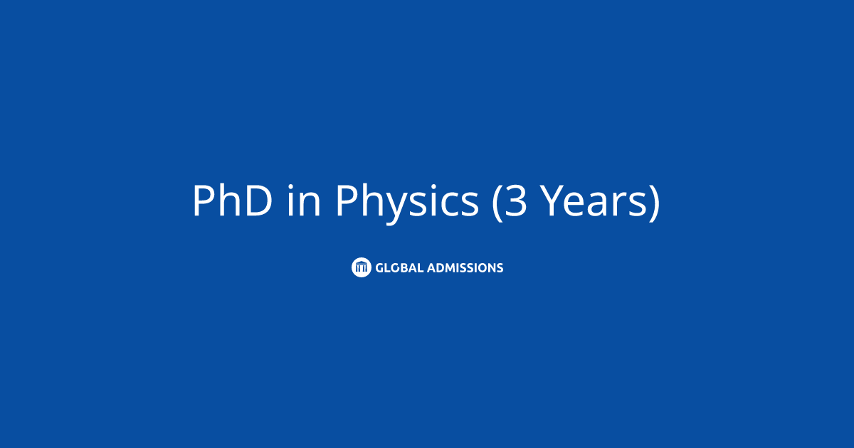 PhD in Physics (3 Years) at Eastern Mediterranean University, Famagusta ...