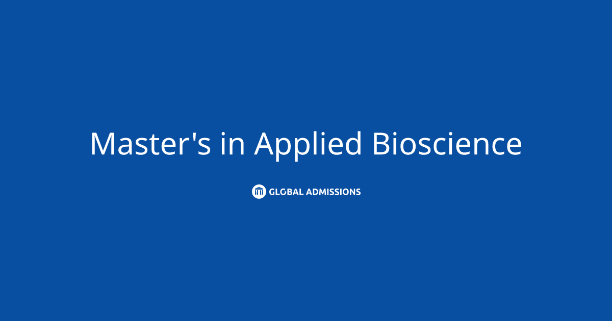 Master's in Applied Bioscience at Anglia Ruskin University | Global Admissions