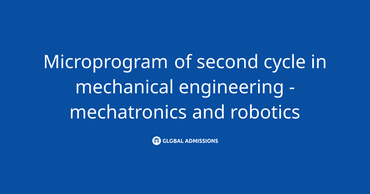 Microprogram of second cycle in mechanical engineering - mechatronics ...