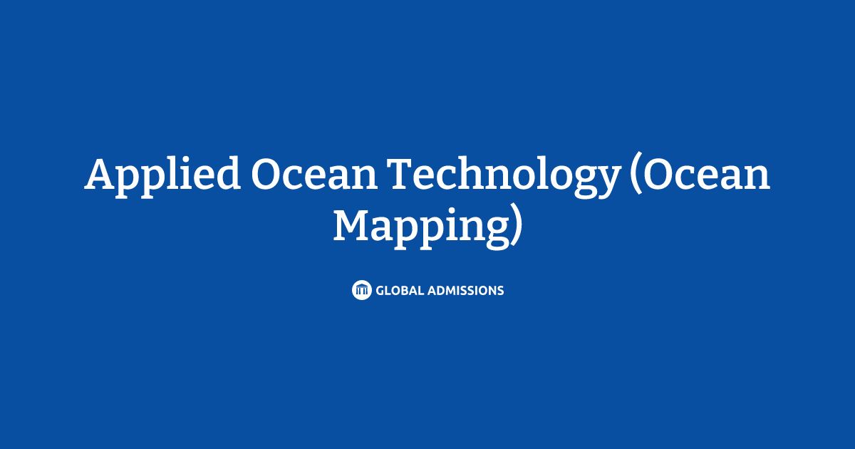 Applied Ocean Technology (Ocean Mapping) at Memorial University of ...
