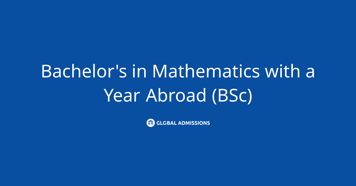 Bachelor's in Mathematics with a Year Abroad (BSc) at Cardiff ...