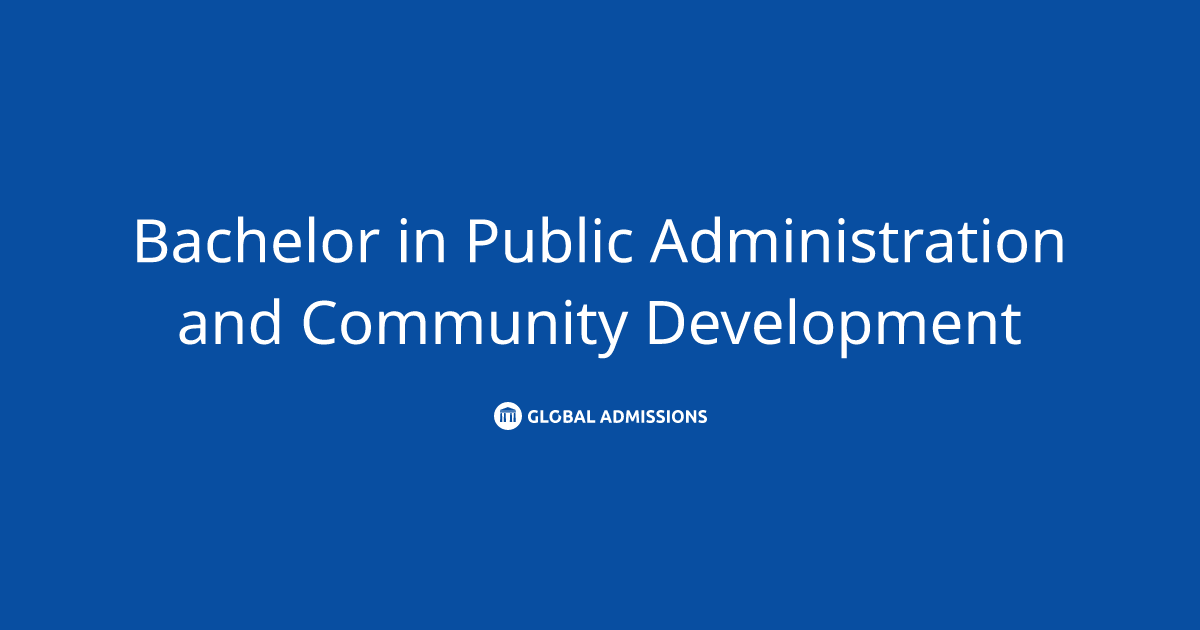 Bachelor in Public Administration and Community Development at ...