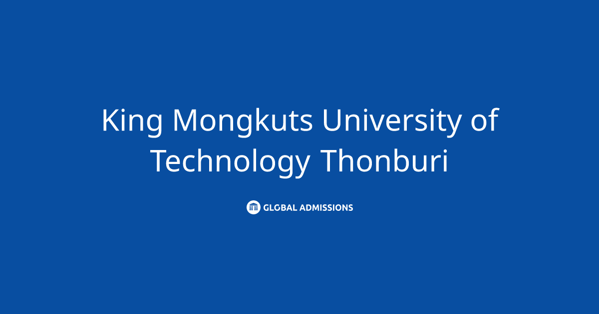 King Mongkuts University Of Technology Thonburi Admissions Global