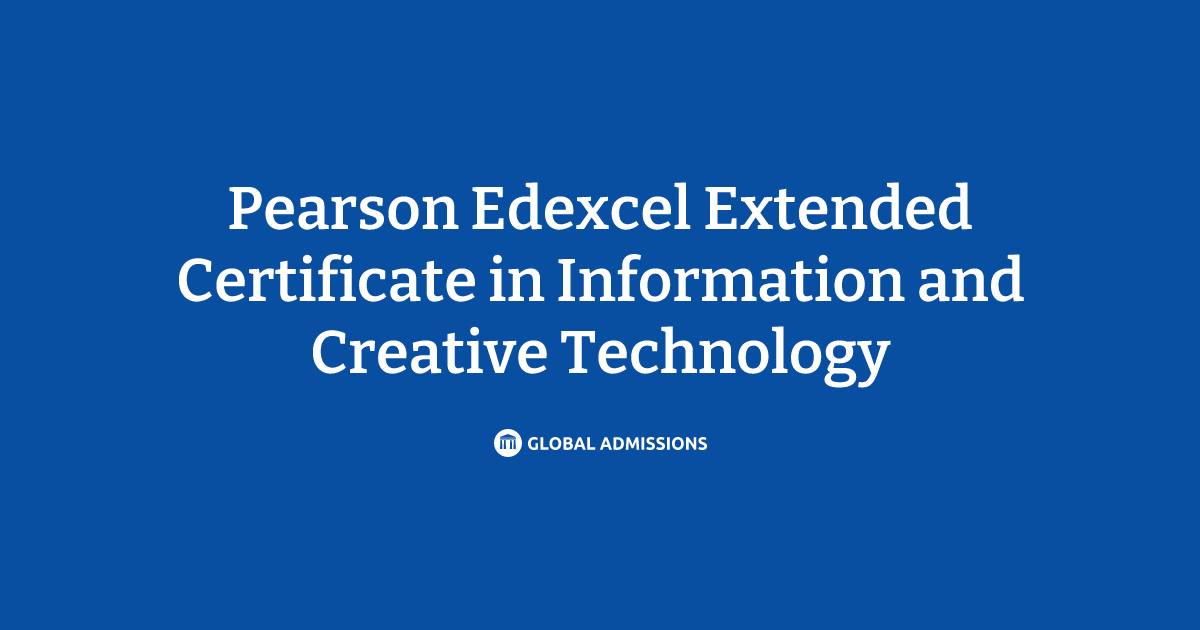 Pearson Edexcel Extended Certificate in Information and Creative ...