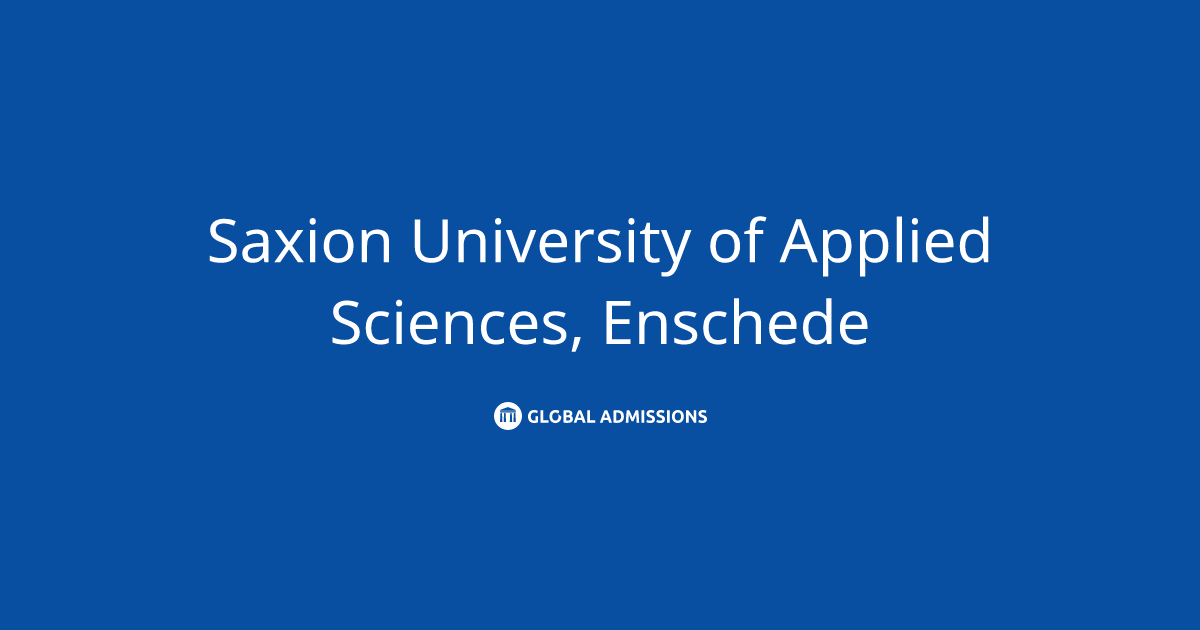 Saxion University of Applied Sciences, Enschede Admissions | Global ...